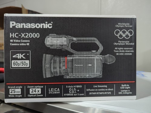Panasonic X2000 4K Professional Camcorder with 24x Optical Zoom, WiFi ...