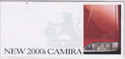 1987 HOLDEN JE CAMIRA 2000i Small Format Brochure GM J-Car CHEVROLET ...