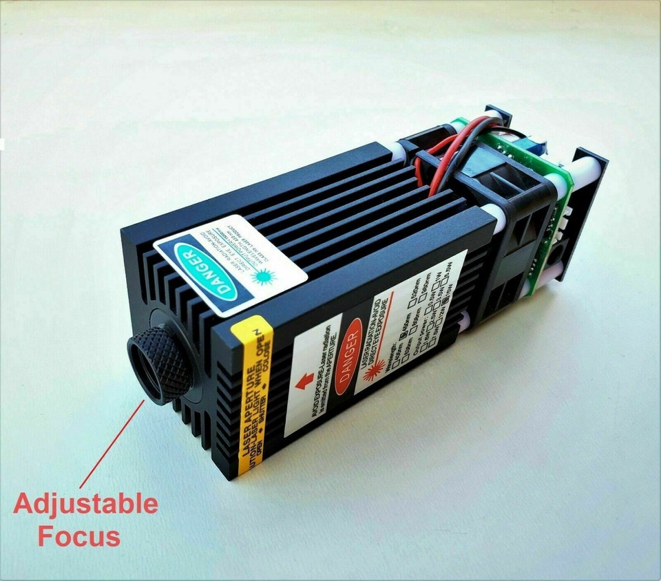 15000MW Blue Laser Head Module For Engraving Cutter CNC 3018 Pro Lazer ...