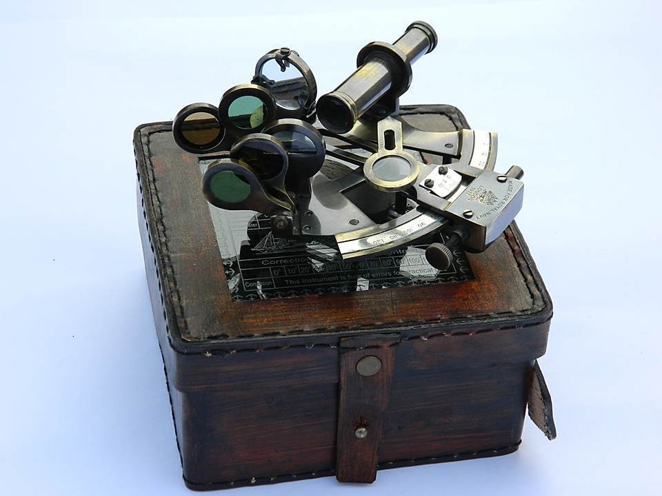 Antique Beautiful Brass Marine Nautical Sextant Navigation Astrolabe ...