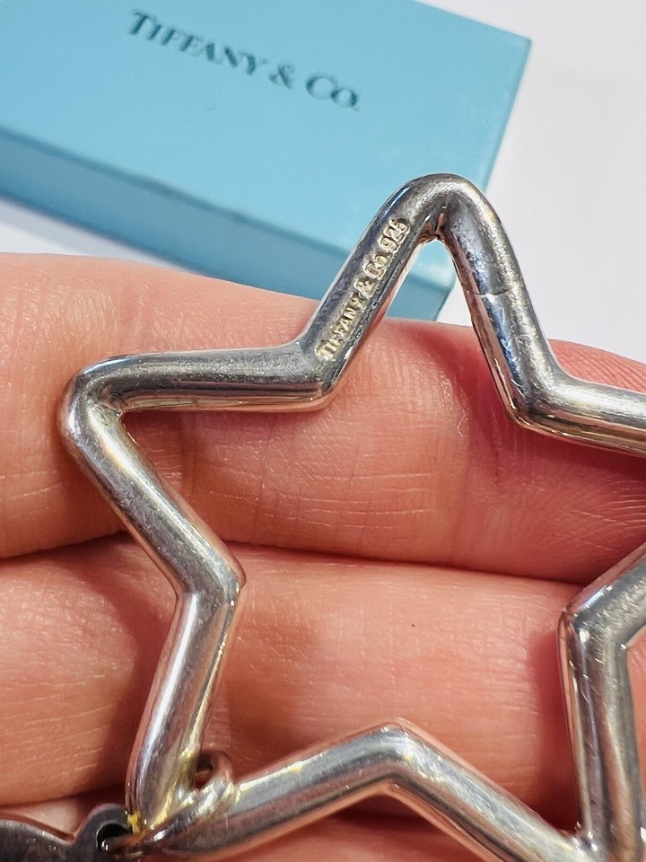 Tiffany & Co Sterling Silver Star Keychain | eBay