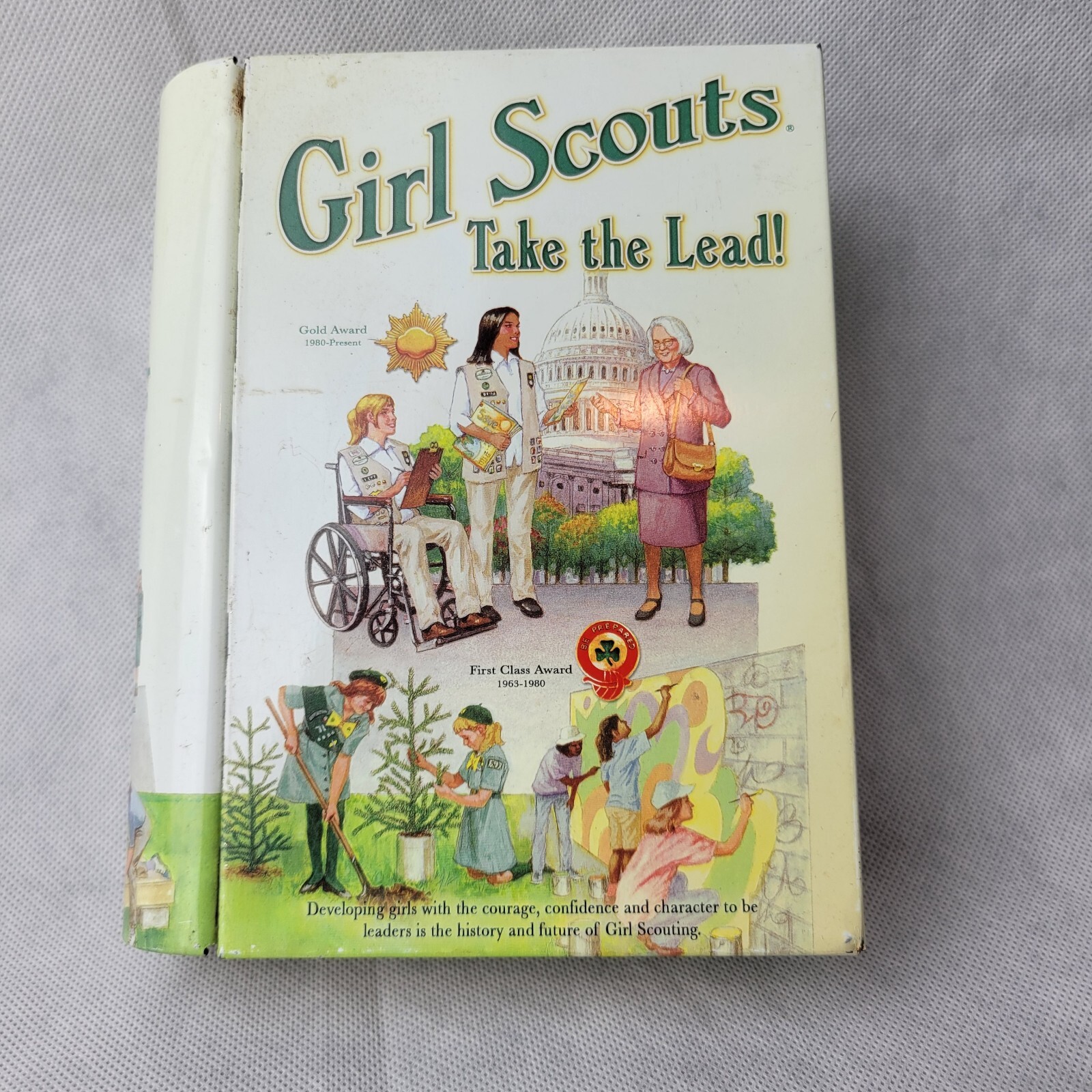Girl Scout Book Tin Girl Scouts Takes The Lead 1980's Collectible ...