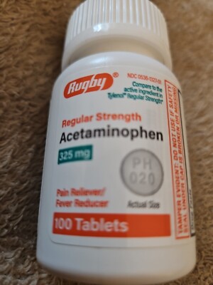 Rugby Acetaminophen 325 mg Tablets 100 Count | eBay