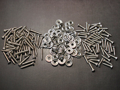 #8 x 3/4" & 1" w/#6 head stainless kick panel door interior trim screws ...