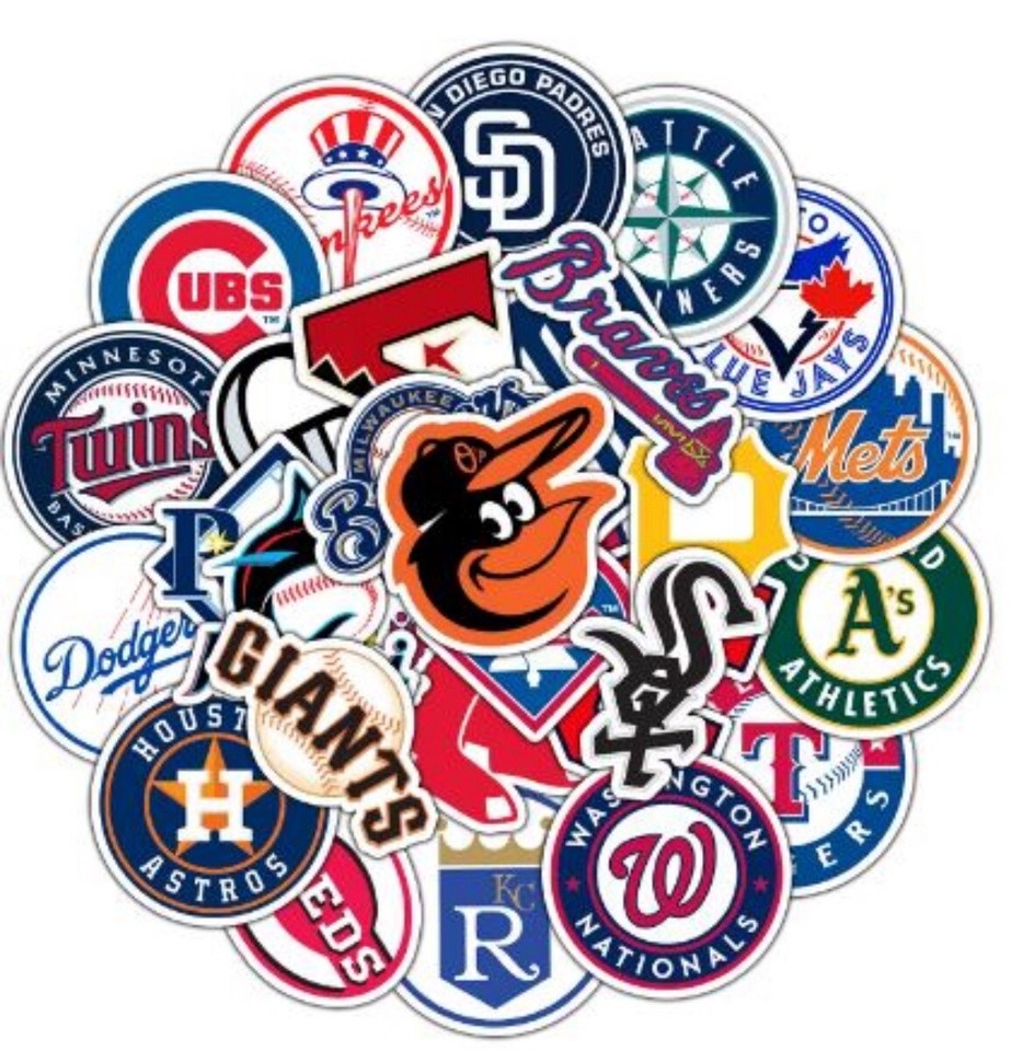 MLB Baseball Team Logo Stickers Pick your team 1 or Full set of 30 READ ...