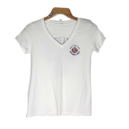 Hell's Gate Volunteer Fire Department V Neck T-Shirt Size Large White ...