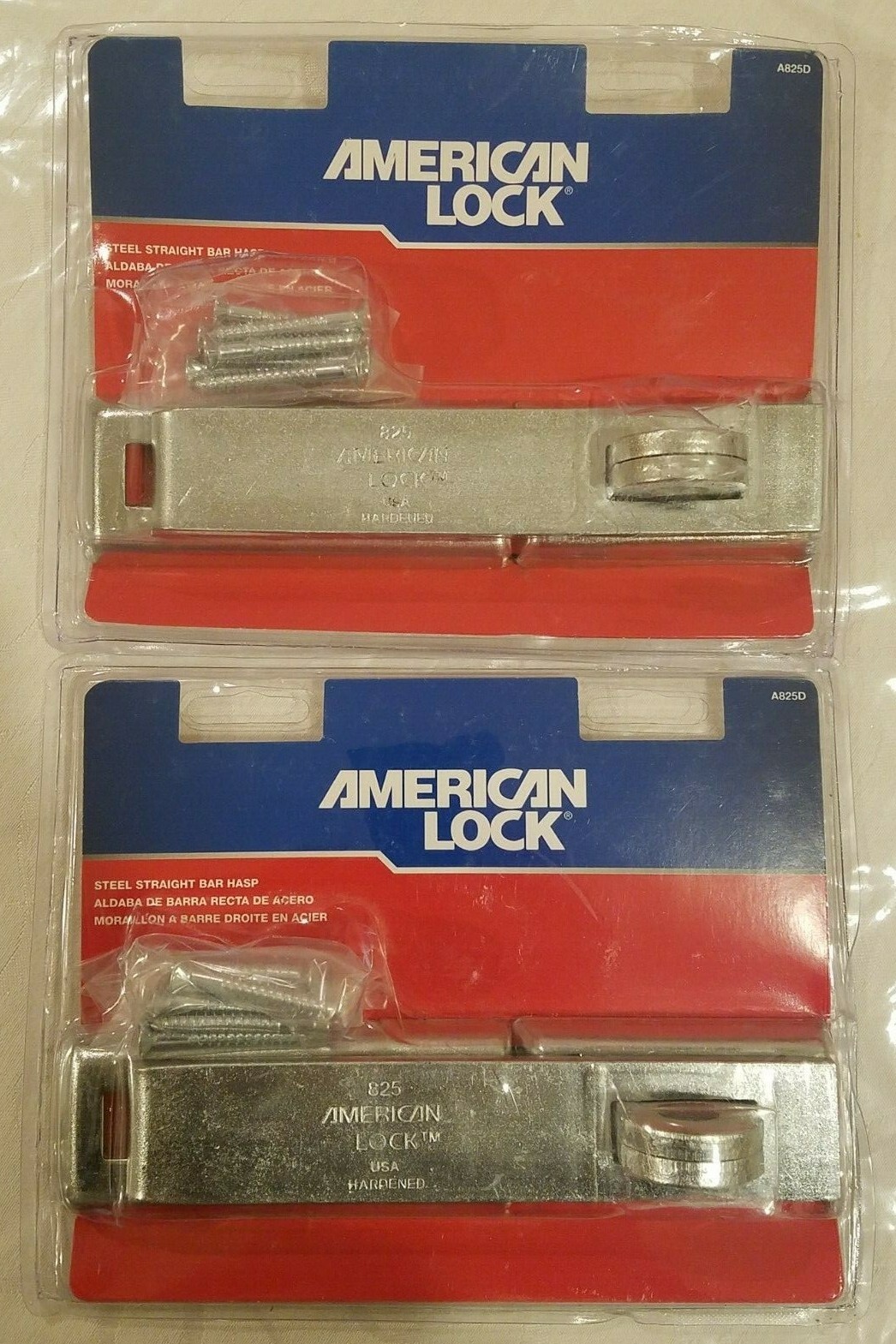 Two American Lock Steel Straight Bar Hasp A825d Multiple of Item for ...