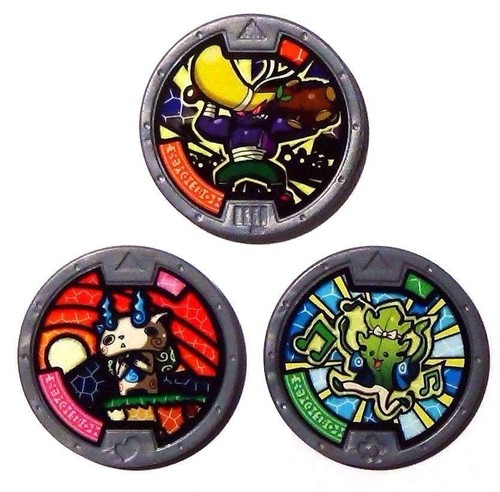 Yo-Kai Watch Medal Medallion Wiglin Komasan Bruff USA Hasbro Yokai ...
