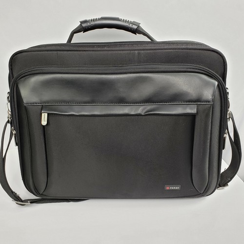 Foray Black 17" Laptop Shoulder Bag Business Soft Briefcase Case, EUC ...