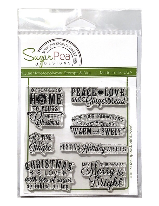 Sugar Pea Designs - Christmas Sentiments Stamp set | eBay