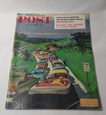 Saturday Evening Post Magazine - Traffic Jam on Cover May 30 1959 | eBay