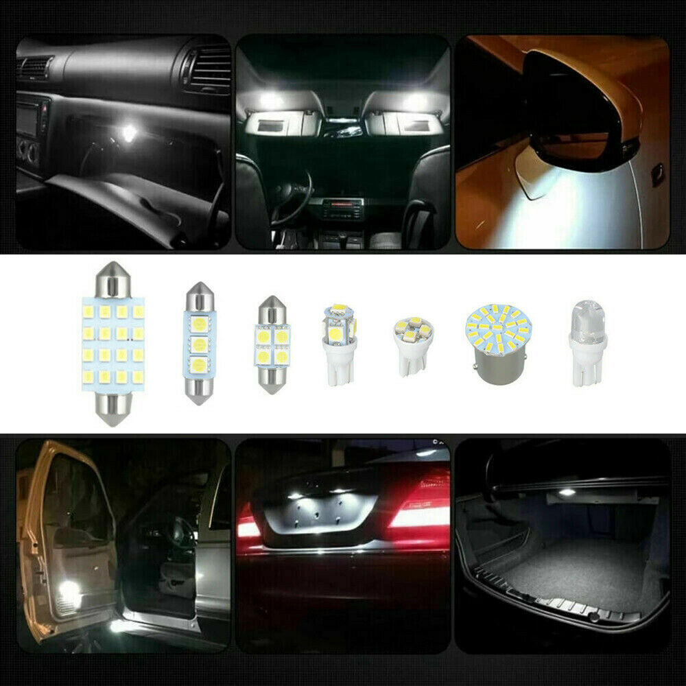 28x White LED Car Interior Inside Light Dome Trunk Map License Plate ...