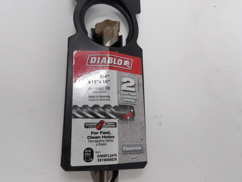 Diablo SDS-Plus 2 Cutter 3/4" x 16" Concrete Drill Bit | eBay