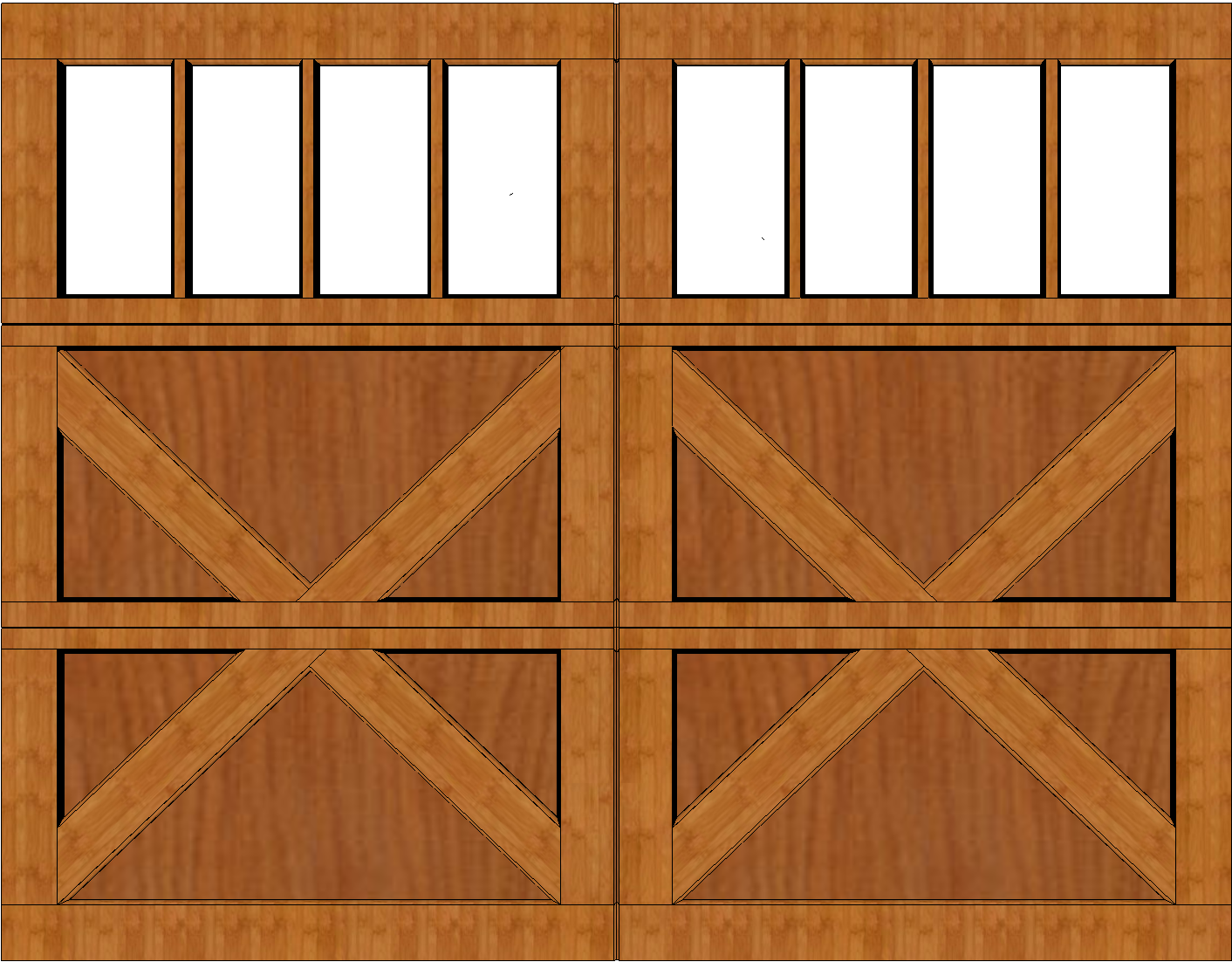 9x7 Wood Garage Doors Overhead Carriage House Design AmanaDoors Model ...