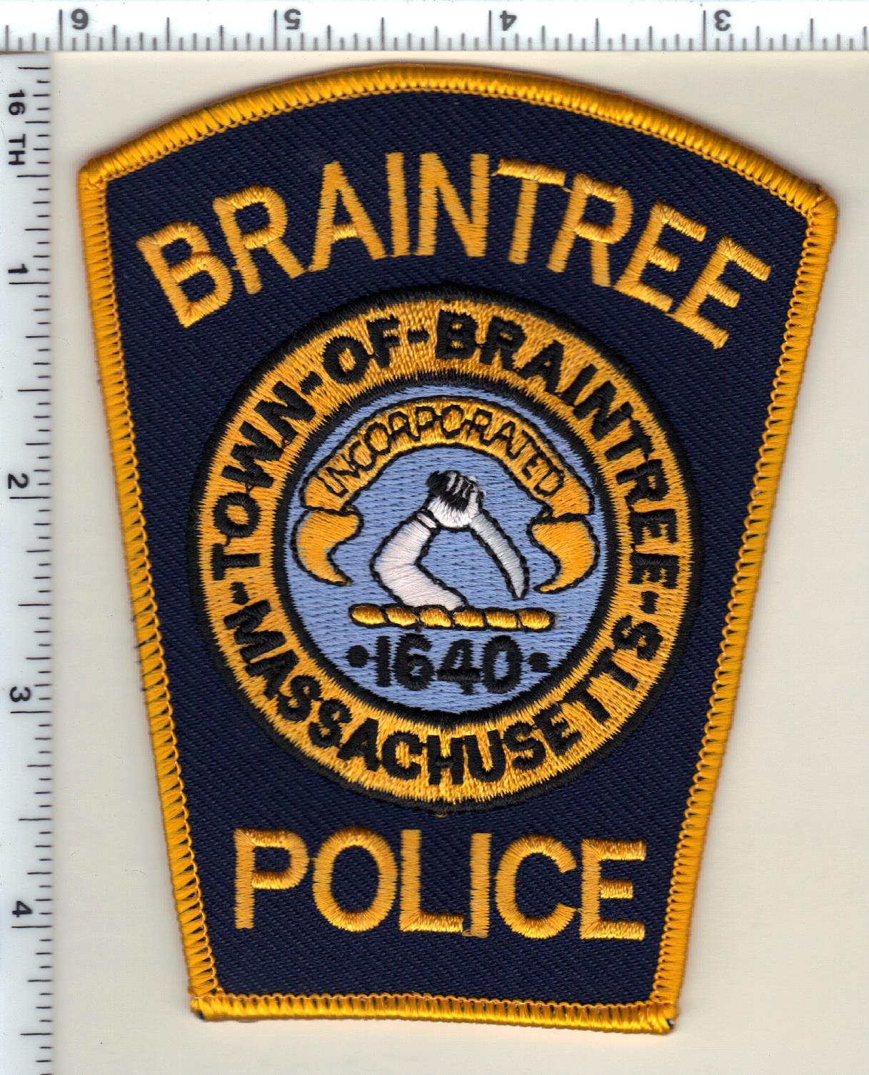 Braintree Police (Massachusetts) Shoulder Patch - new from 1992 | eBay