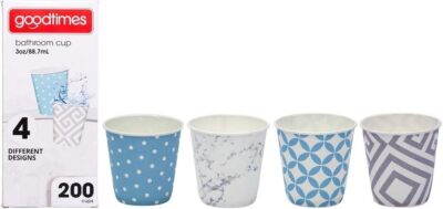 Goodtimes Paper Bathroom Cups, 3 oz 200 ea, Assorted designs (1 ...