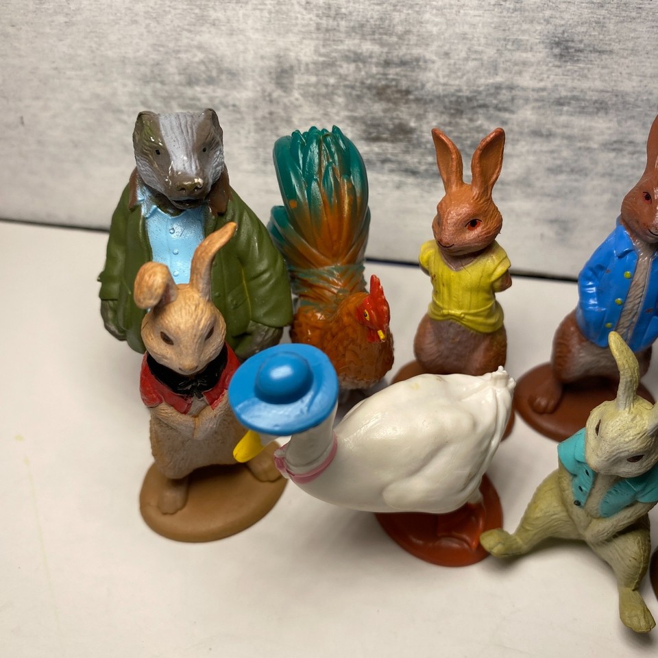 Peter Rabbit Quality Figure Set of 10 Beatrix Potter Character Toy Lot ...