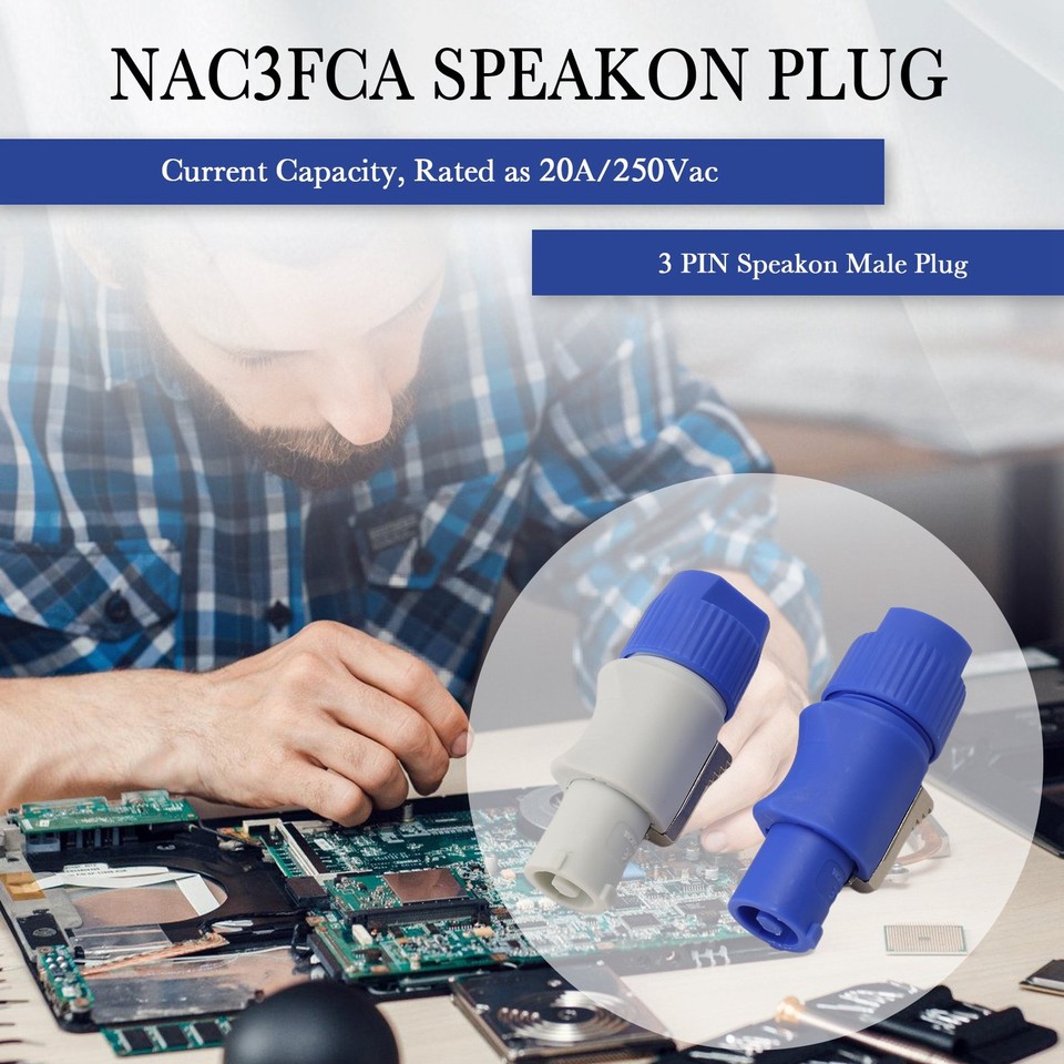 20 StüCk NAC3FCA NAC3FCB Speakon-Stecker, 3-Poliger Powercon-Stecker, 20 A,2765 | eBay UK