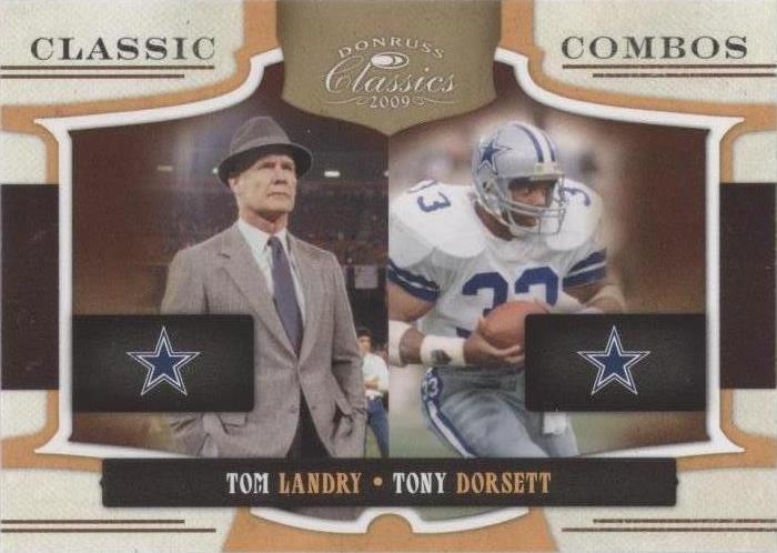 2009 Donruss Classics - Classic Combos Tony Dorsett, Tom Landry #12 for ...