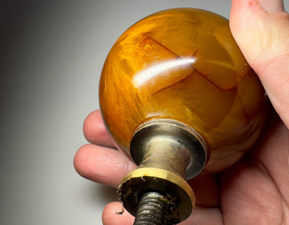 295 Grams Very Rare Antique Bakelite Walking Stick Handle Rod Marbled ...