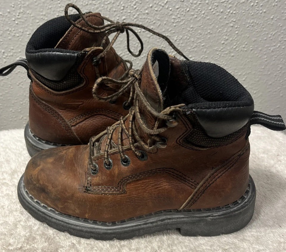 Red Wing 2326 Brown Leather Safety Work Boots USA Shoes Womens Sz 4 E2 ...