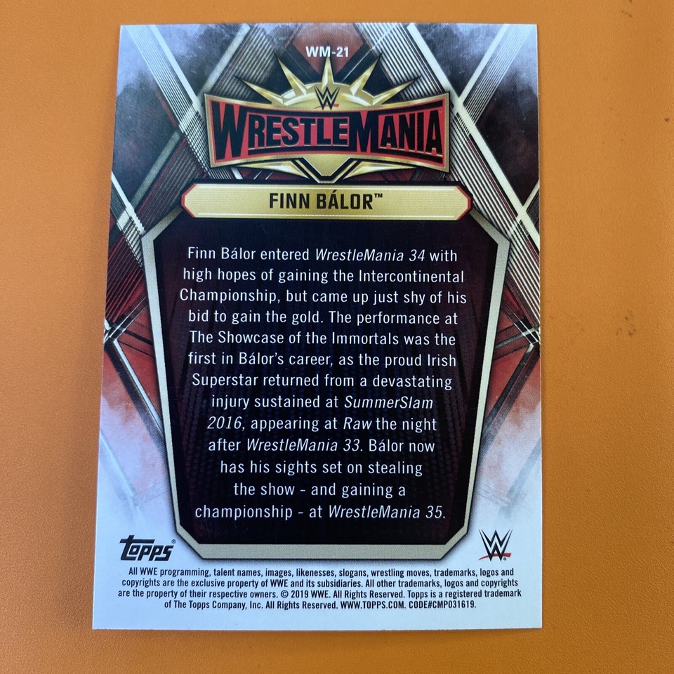 2019 Topps WWE Road to WrestleMania 35 Roster #WM21 FINN BALOR | eBay