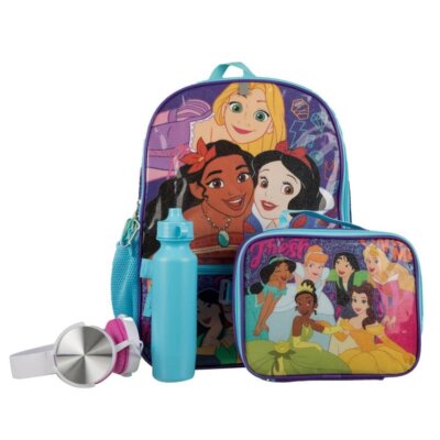 Girl's Disney Princess 16" Backpack Set With Headphones - NWT - FREE ...