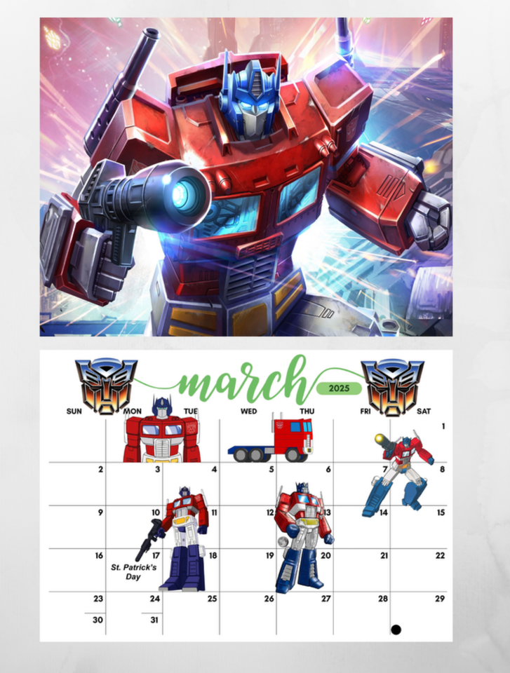 Transformers G1 Wall Calendar 2026 | eBay