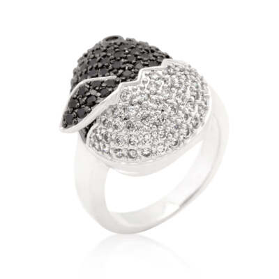 Black and White Cubic Zirconia Baby Chick Ring | eBay