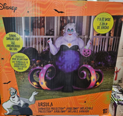 Gemmy 6ft tall Animated Projection Disney's Ursula Halloween Inflatable ...