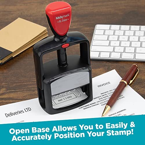 MaxMark Heavy Duty 5 Date Stamp with Entered self Inking Stamp - 2 ...