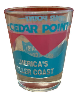 Vintage Cedar Point Shot Glass Americas Roller Coast Amusement Park | eBay