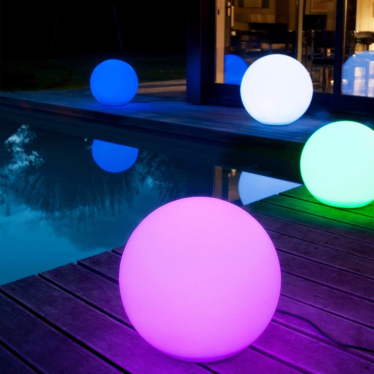 Color-Changing 12-Inch Sphere Light - Wireless, Rechargeable, Remote ...