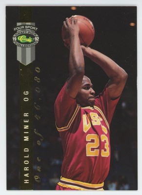1992-93 Four Sport Limited Print Harold Miner Rookie 1of46,080 USC # ...