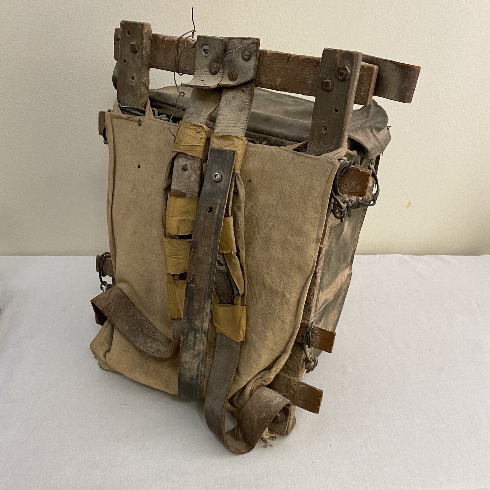 WWII German Army Wood Frame Radio Bag Tasche Wehrmacht leather RARE 22 ...