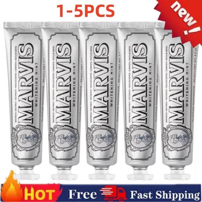 1-5PACK Marvis Whitening Toothpaste Mint Toothpaste Fresh Breath White ...