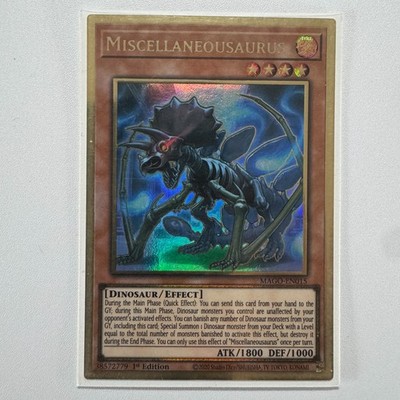 Miscellaneousaurus - MAGO-EN015 | 1st Ed Gold Rare NM YuGiOh | eBay ...