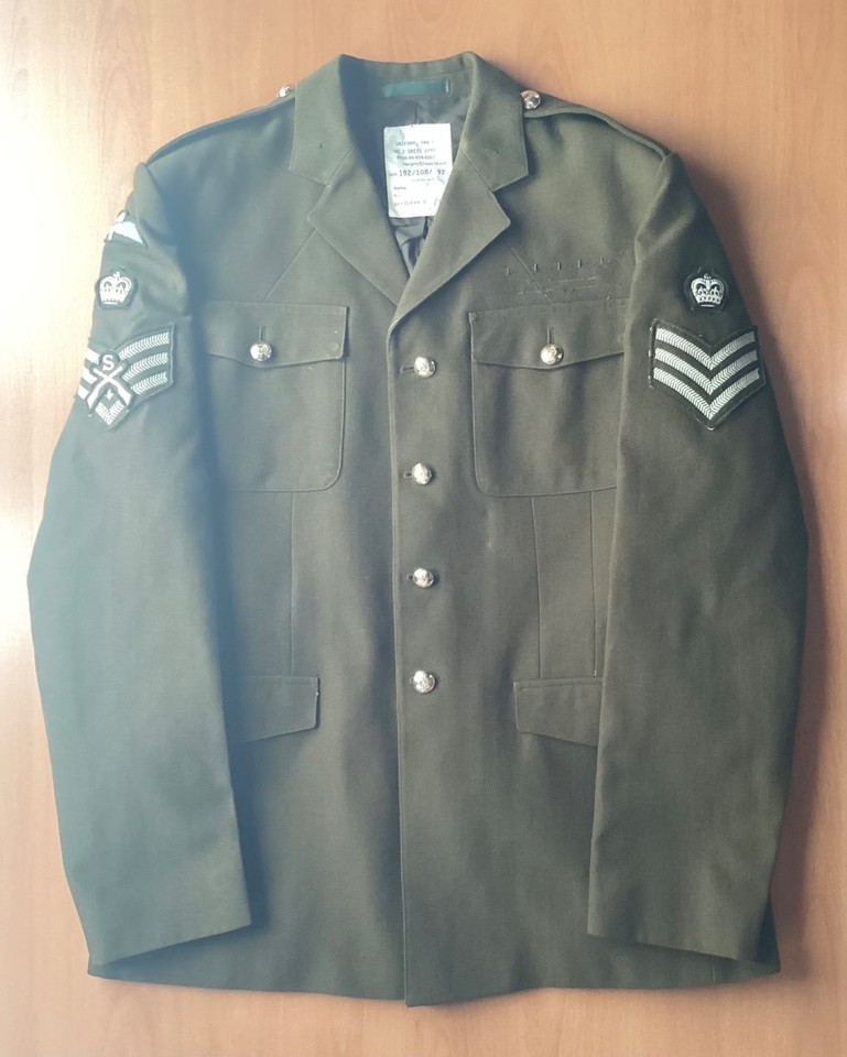 ORIGINAL BRITISH ARMY SERGEANT-MAJOR SNIPER’S No.2 DRESS UNIFORM JACKET ...