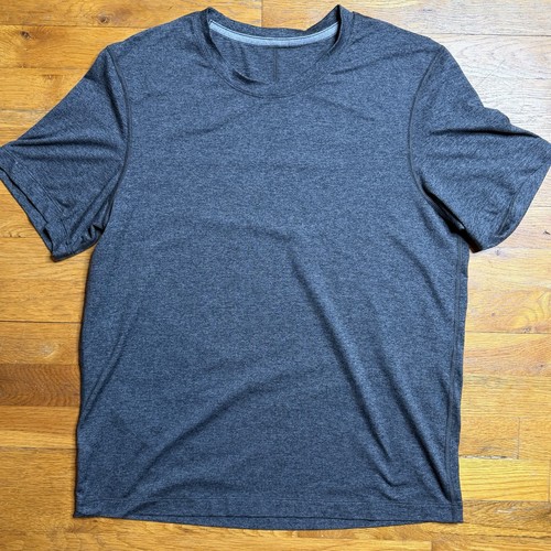Lululemon Men's L Heather Black Silver Soft Jersey Short Sleeve HBLK ...