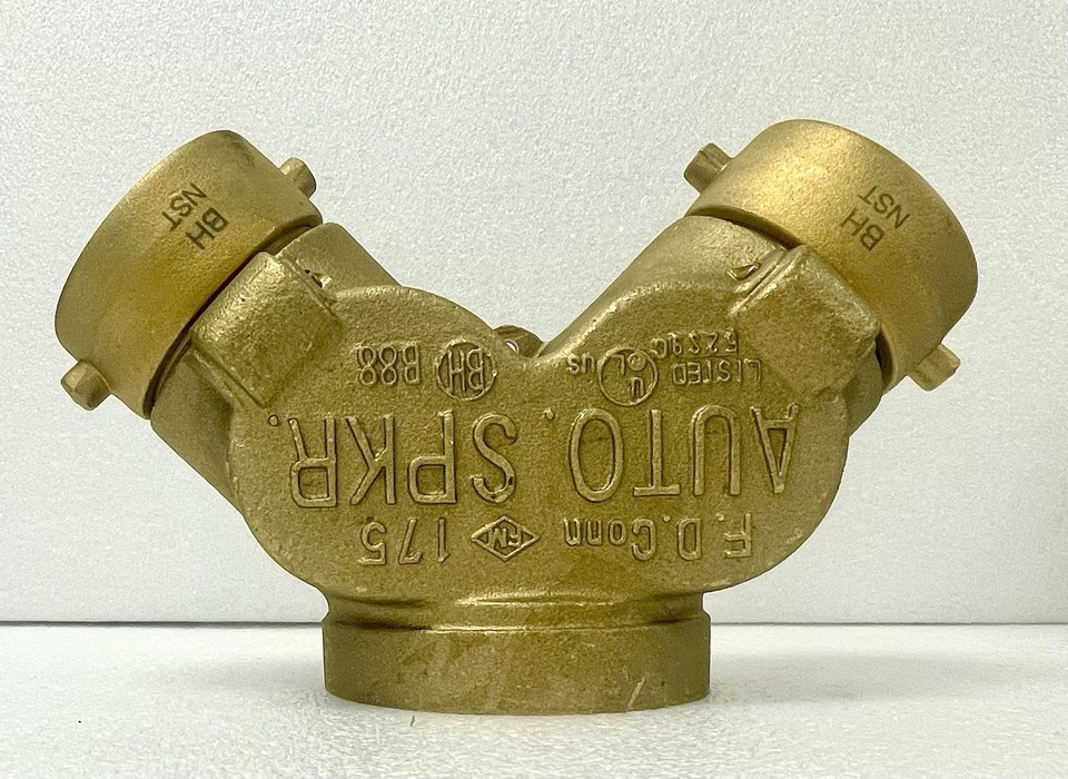 4" x 2-1/2" x 2-1/2" Double Clapper Siamese Fire Department Connection ...