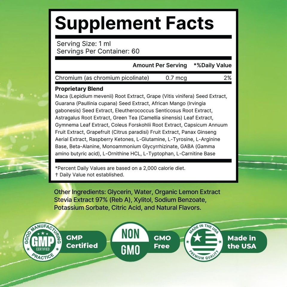 Flash Burn – Natural Plant-Based Liquid Supplement with Maca, Grape ...