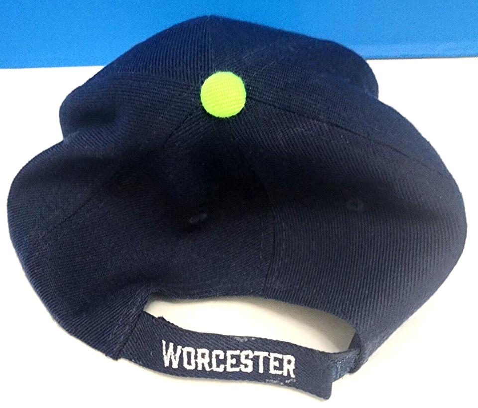 W Worcester Hook Loop Adjustable Baseball Cap Hat Dark Navy and Green ...