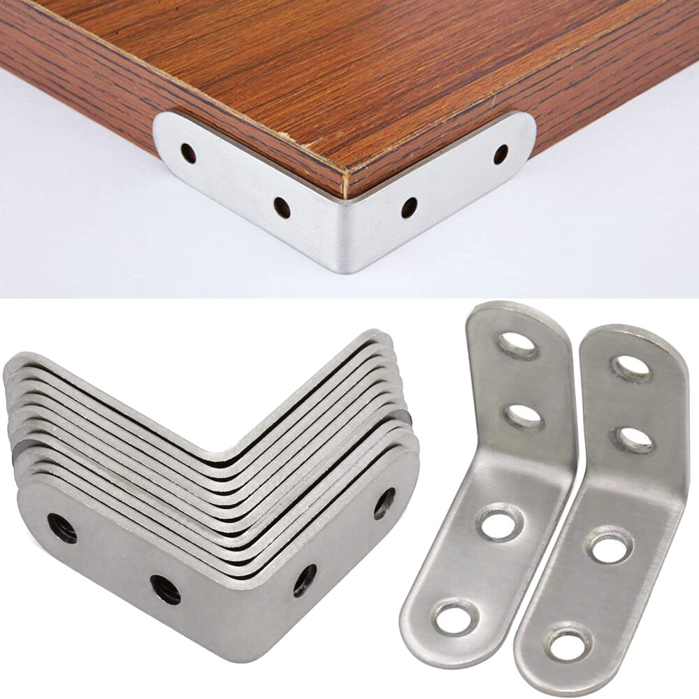 Double Angle Braces For Wood 4 PCS Heavy Duty Steel Z Brackets 6" Post