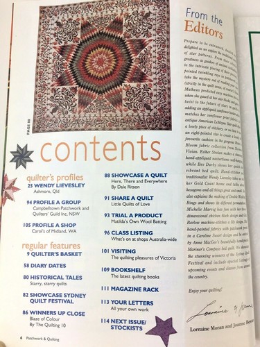 Australian Patchwork & Quilting Magazine Vol 6 No 4 November 1999 Star ...