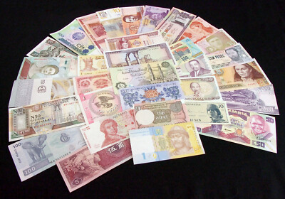 Collection of 32 World Banknotes - All Different Countries Banknote Lot ...