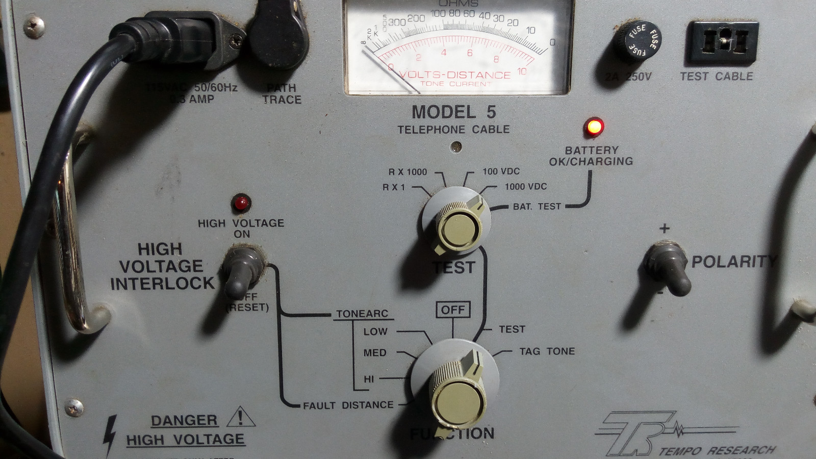 Tempo ToneArc 5 Resistance Fault Tone Locator Model 5 Telephone Cable ...