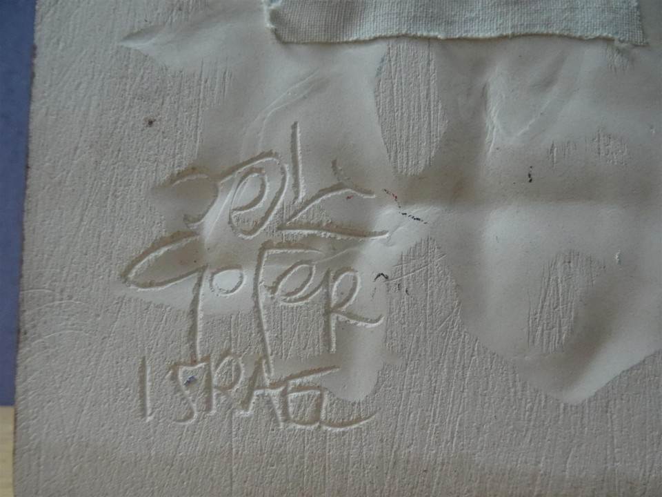 VTG Signed BY GOFER Israel Ceramic Art Deco Hand Made Wall Plaque Tile ...