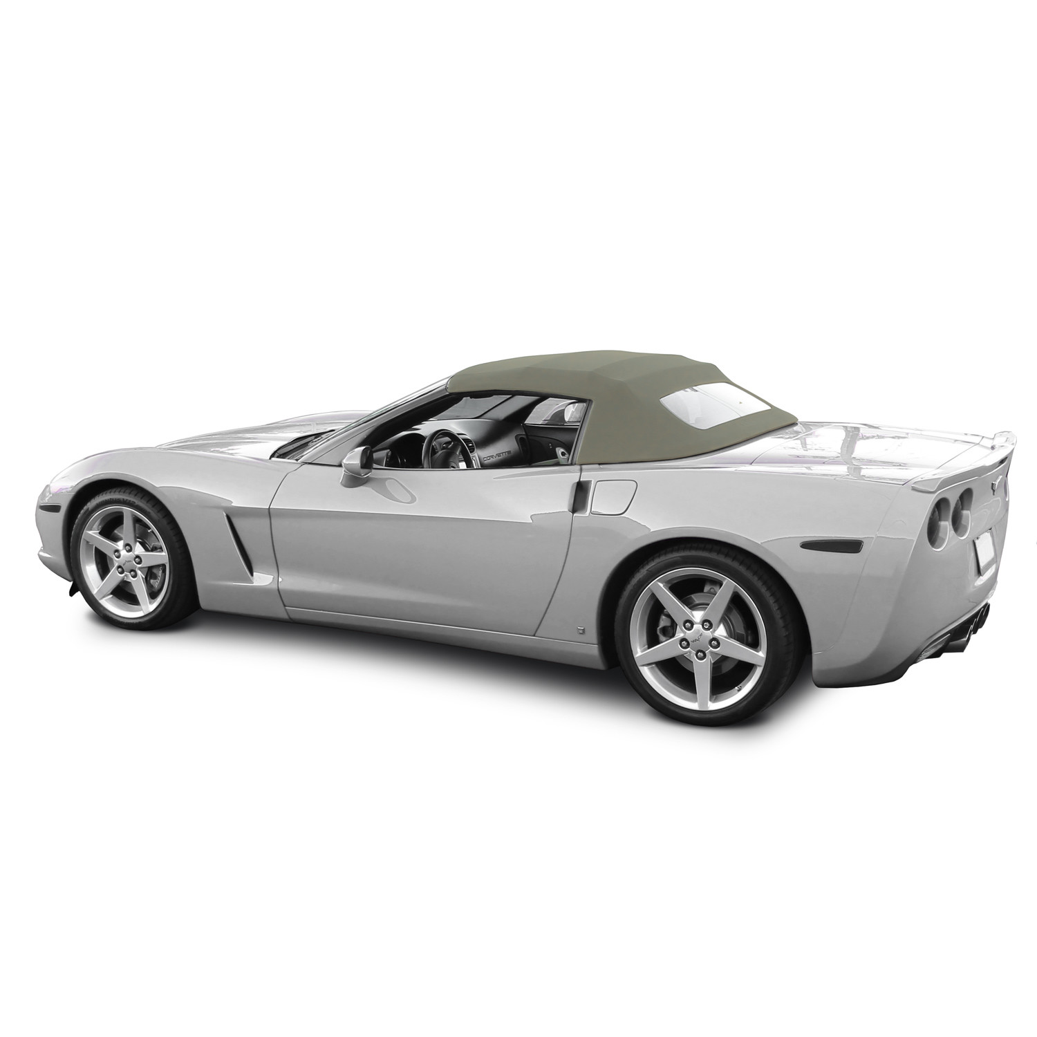 2005-2013 Corvette, Convertible Top w/Glass Window, Stone Twill Vinyl ...