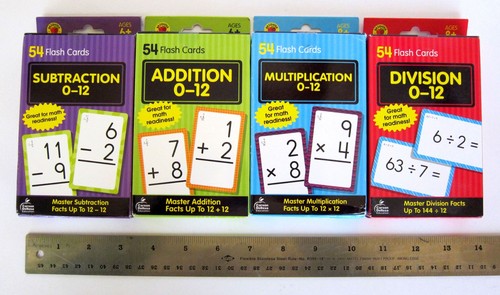 Carson Dellosa Addition Subtraction Division Multiplication Flash Card ...