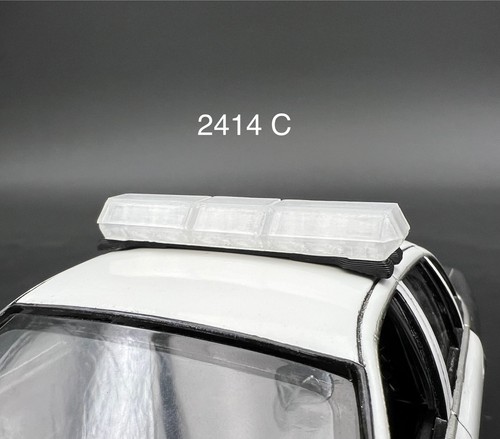 1/24 25 Scale Clear Code 3 MX7000 Lightbar LAPD LASD Sheriff Police | eBay